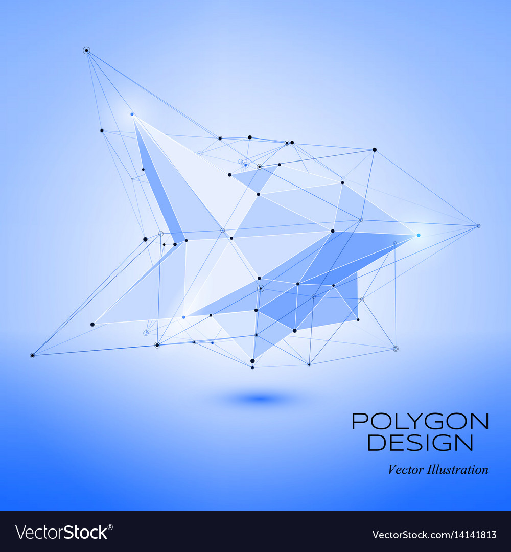 3d low poly model Royalty Free Vector Image - VectorStock