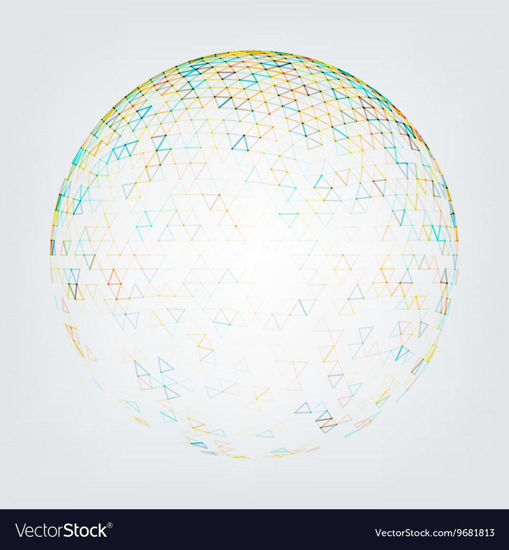 Abstract low poly sphere Royalty Free Vector Image