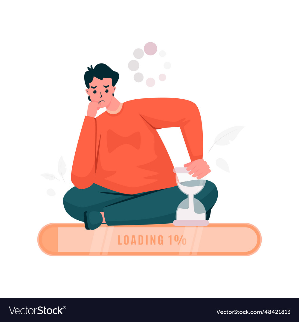 Await loading bar error website page Royalty Free Vector