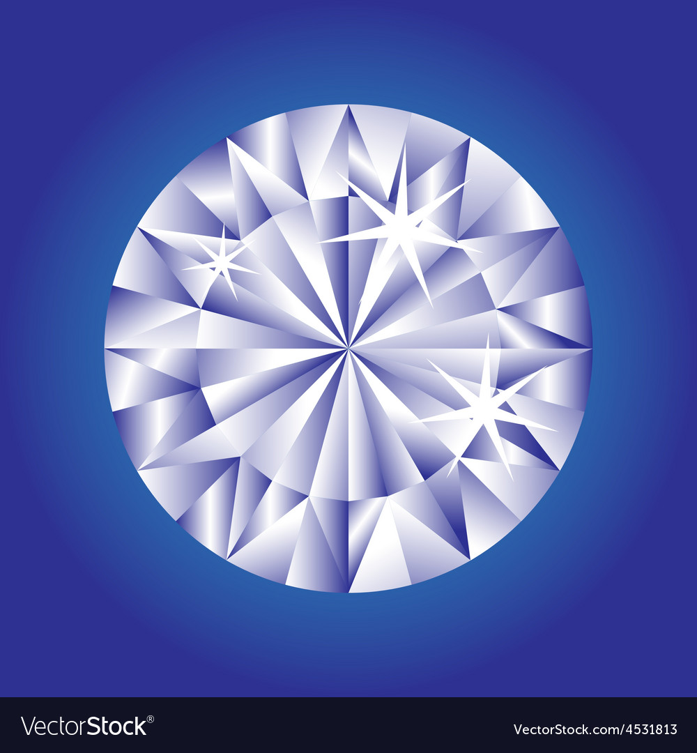 Blue diamond Royalty Free Vector Image - VectorStock