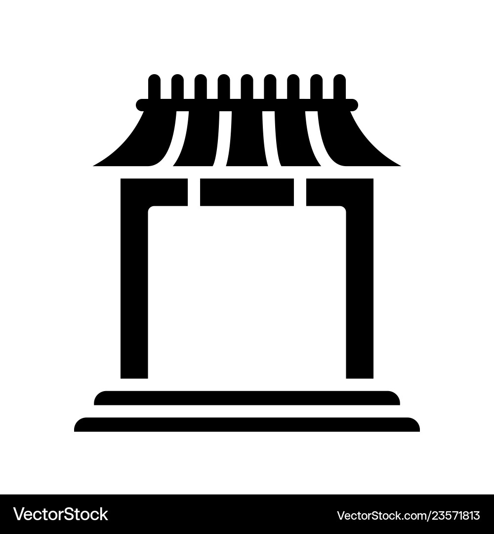 Chinese architectural arch lunar new Royalty Free Vector