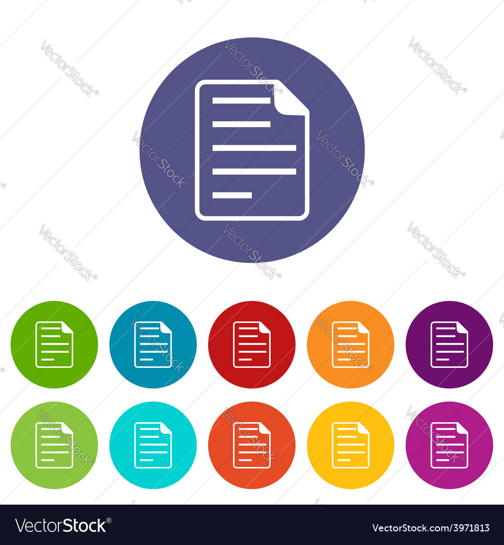 Document flat icon Royalty Free Vector Image - VectorStock