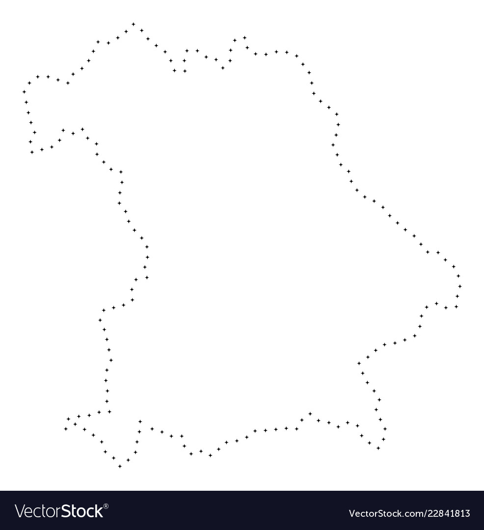 Dotted stroke germany map Royalty Free Vector Image