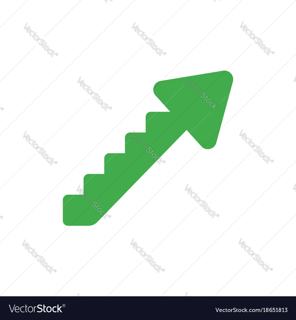 Flat design concept of arrow stairs moving up Vector Image Flat design concept of arrow stairs moving up Vector Image