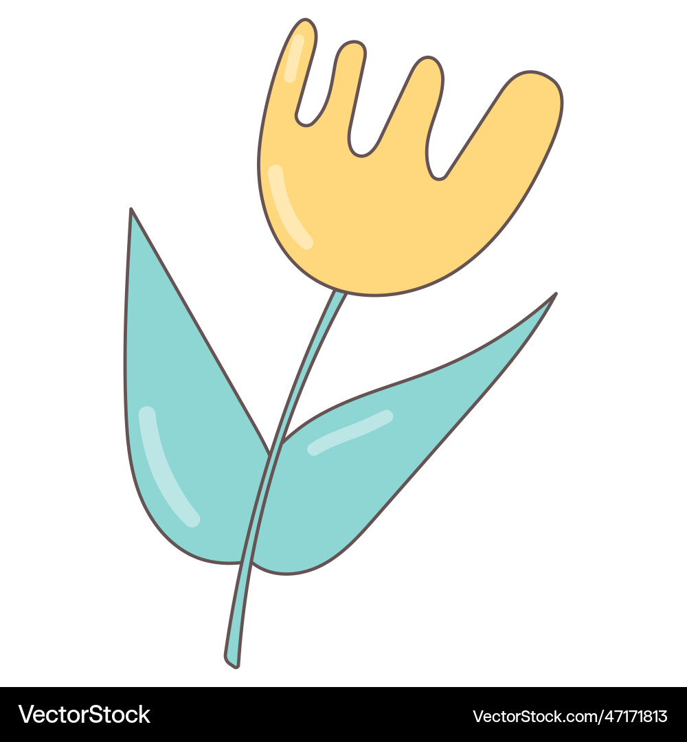 Flower tulip give love spring beautiful element Vector Image