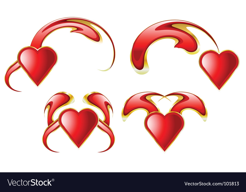 Hearts Royalty Free Vector Image - VectorStock