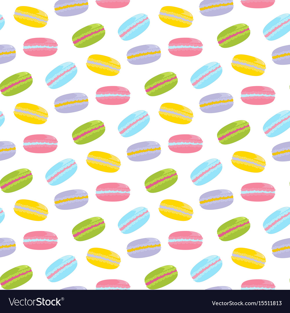Macarons cake pattern Royalty Free Vector Image