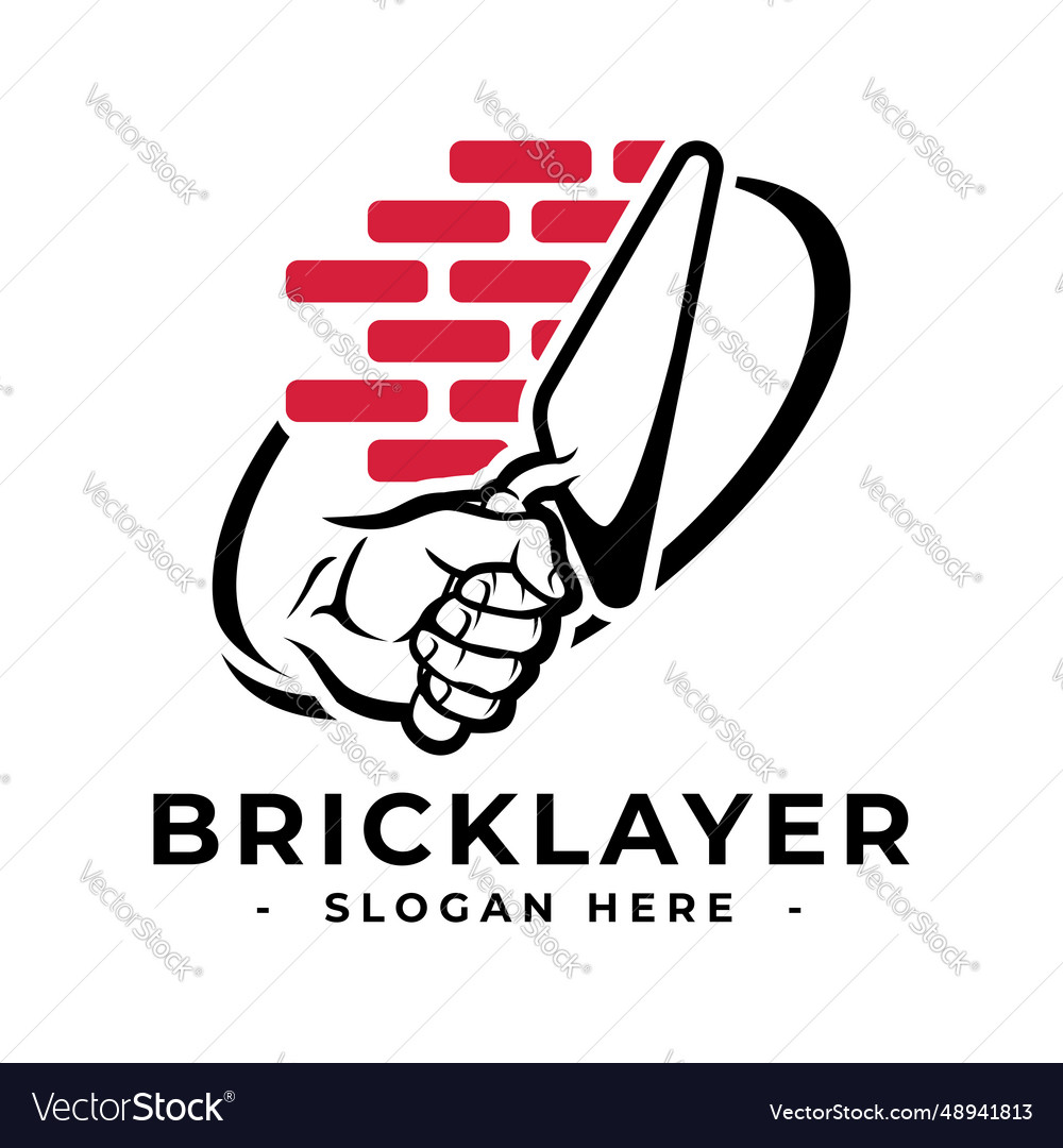Masonry logo design template bricklayer logo Vector Image Masonry logo design template bricklayer logo Vector Image