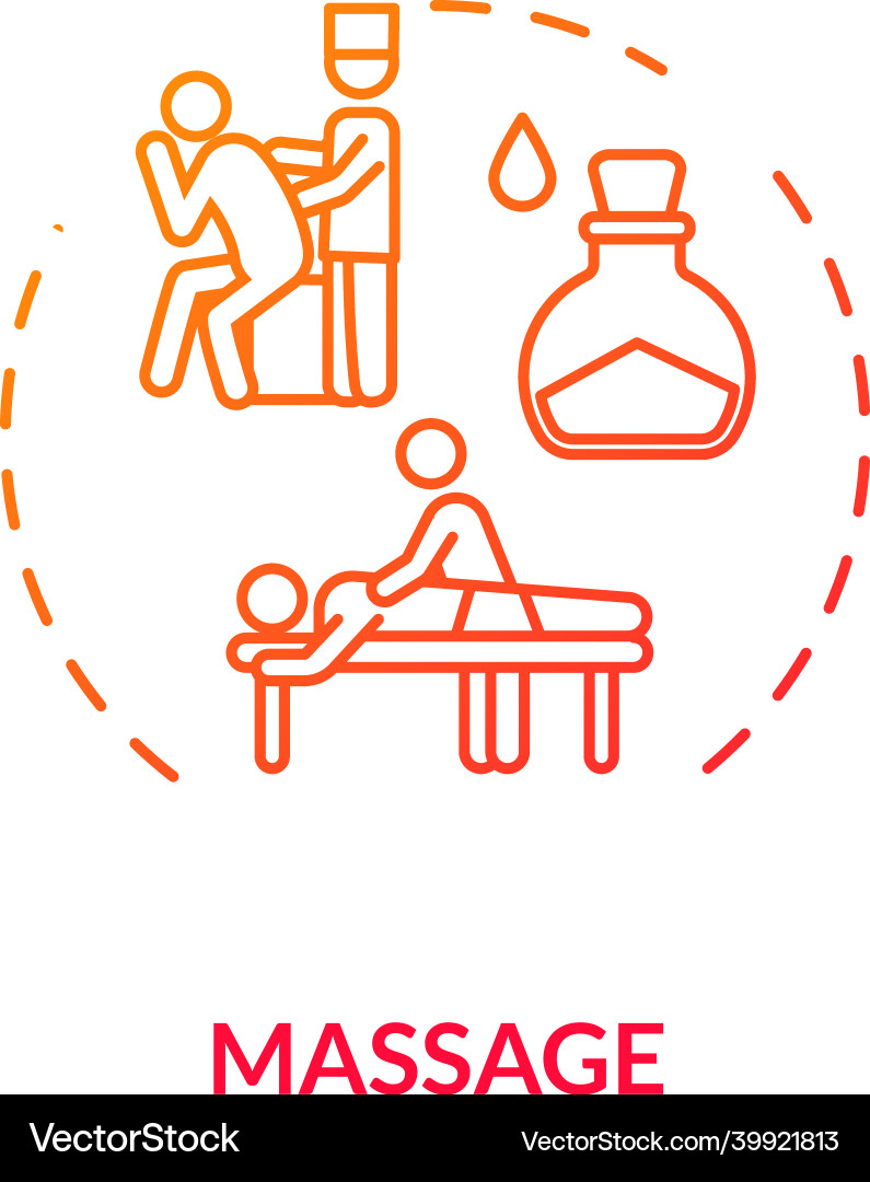 Massage concept icon relaxing therapeutic Vector Image