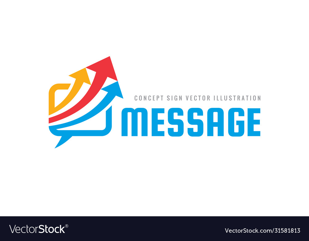 Message - speech bubbles with arrows Royalty Free Vector