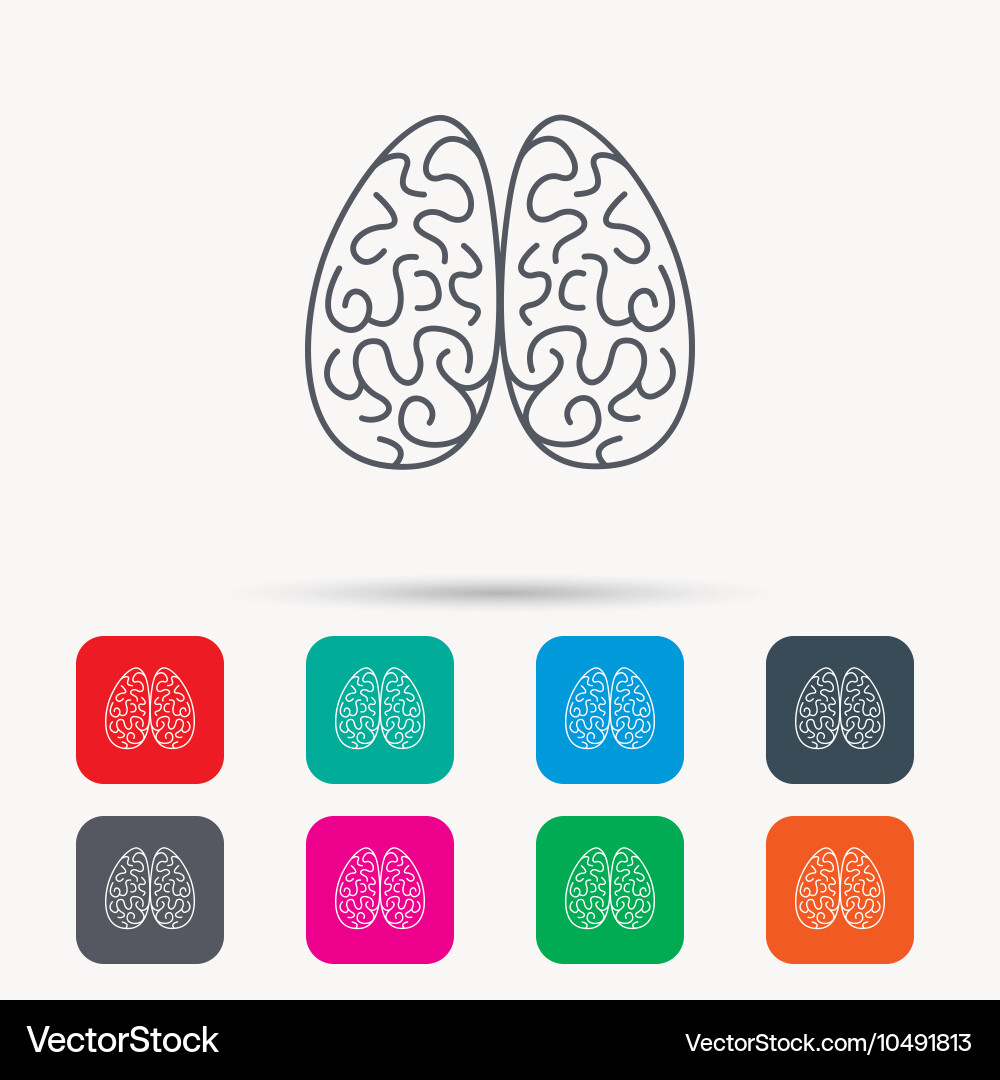 Neurology icon human brain sign Royalty Free Vector Image