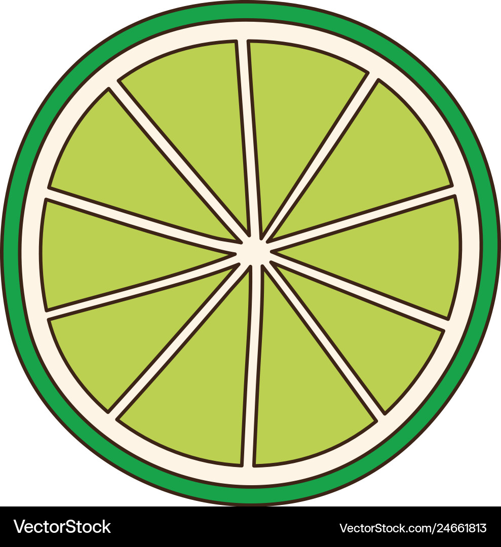 Slice of lemon isolated icon Royalty Free Vector Image