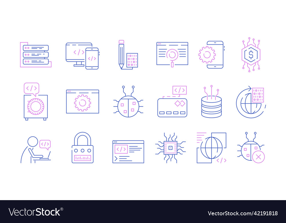 Programmer icon javascript coder bug fix computer Vector Image Programmer icon javascript coder bug fix computer Vector Image