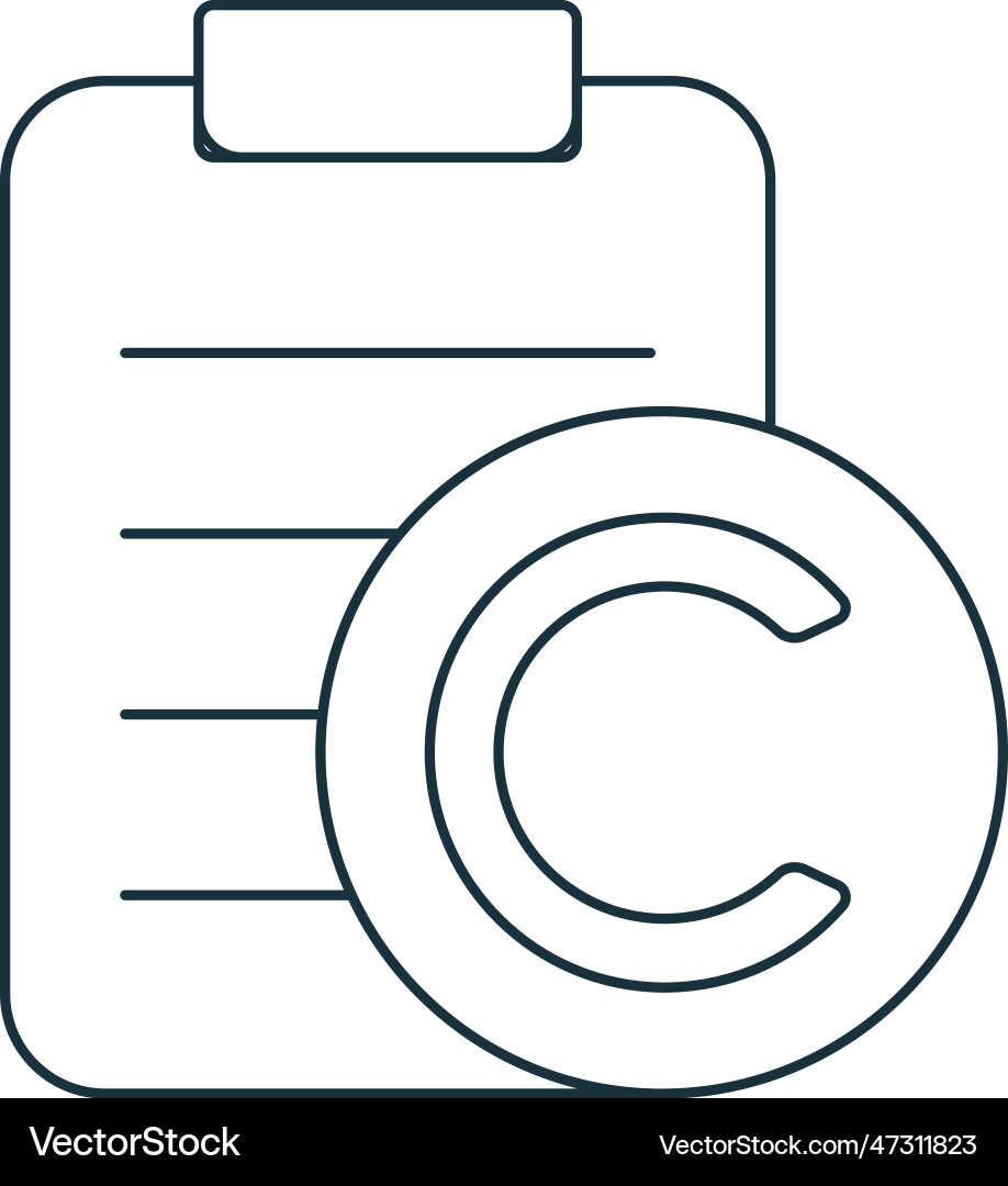 Copyright icon monochrome simple sign from Vector Image