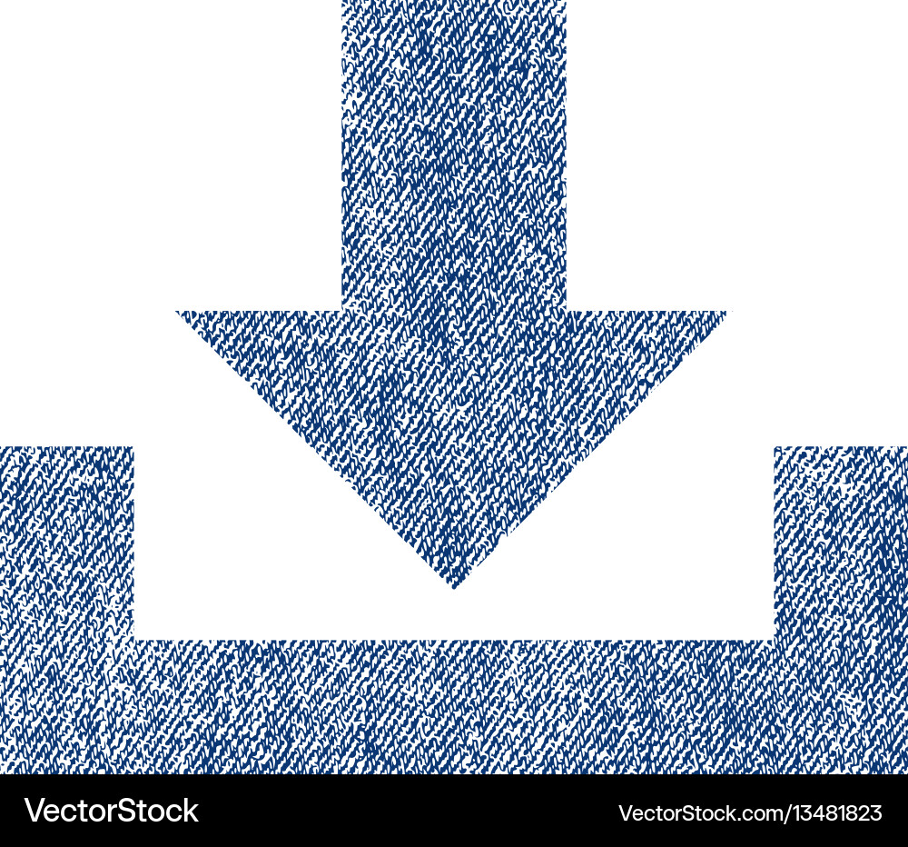 Downloads fabric textured icon Royalty Free Vector Image