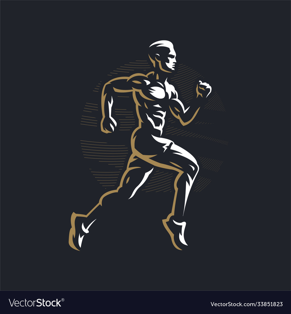 Fitness man runner Royalty Free Vector Image - VectorStock