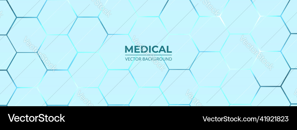 Light blue abstract wide medical background Vector Image