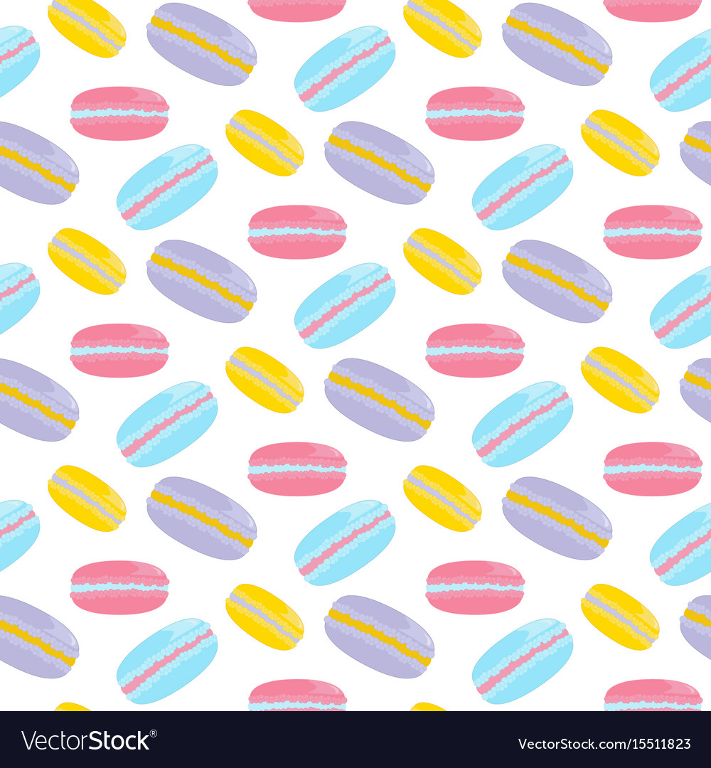 Macarons cake pattern Royalty Free Vector Image