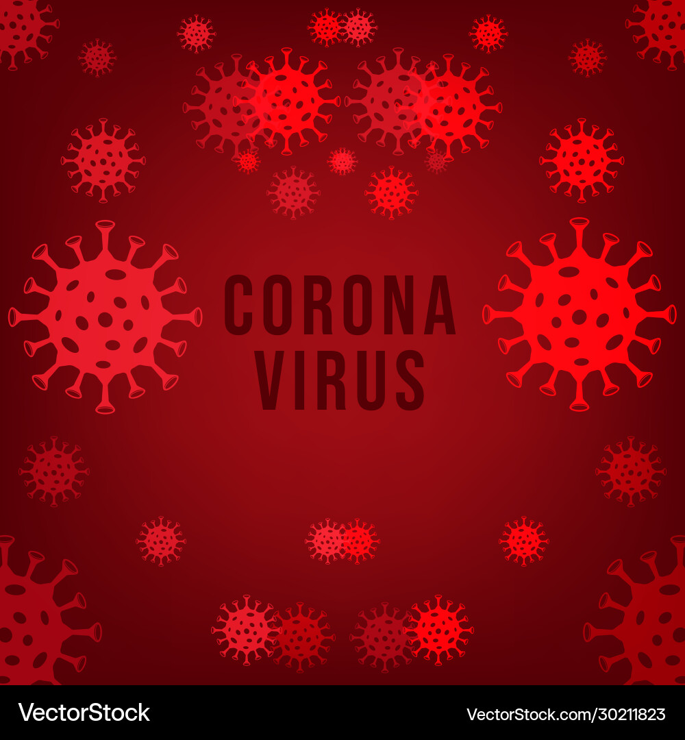 Pandemic corona virus outbreak background Vector Image