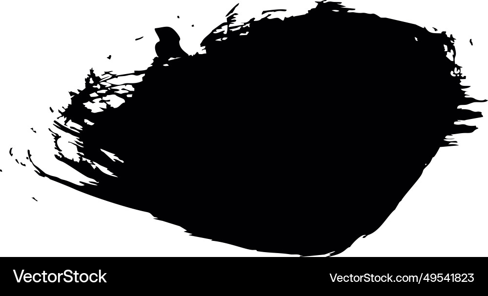 Round grunge background for text black brush Vector Image
