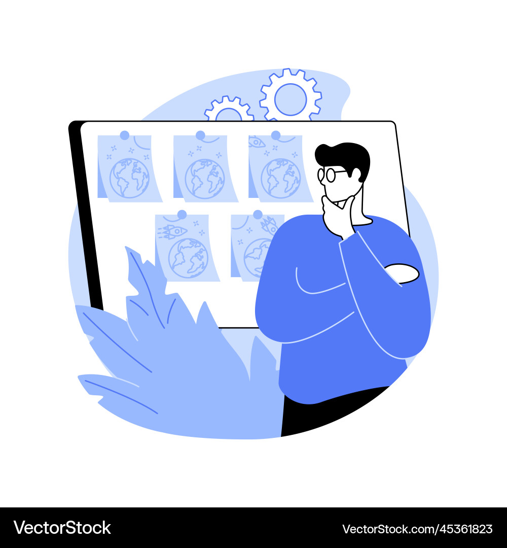Storyboard creation isolated cartoon Royalty Free Vector