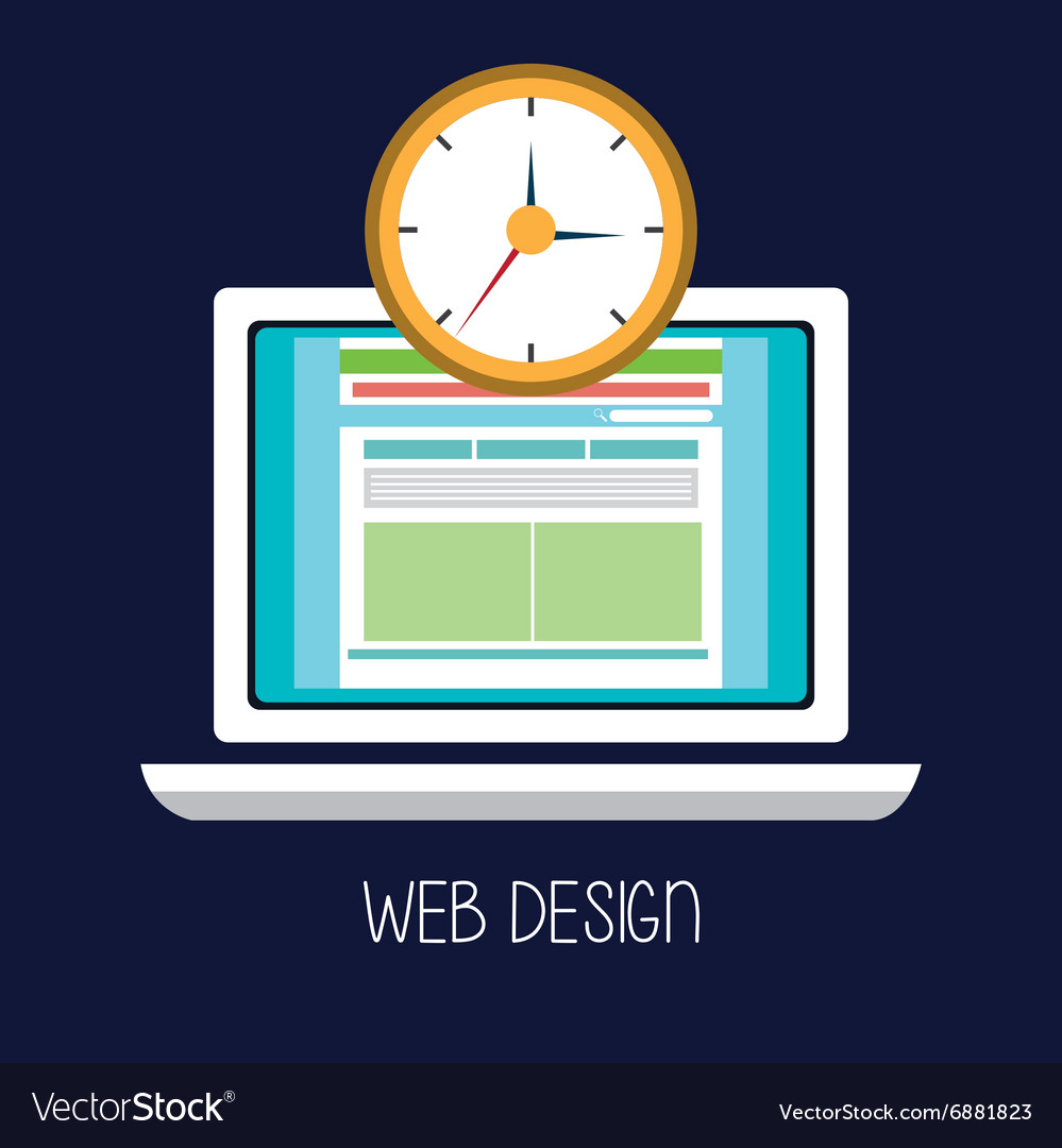 Web design development Royalty Free Vector Image