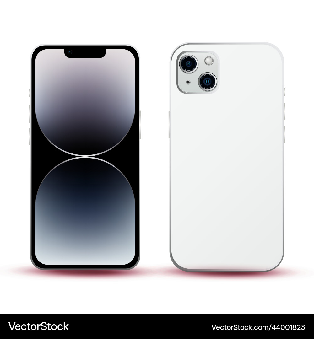 White smartphone model phone 14 it industry Vector Image