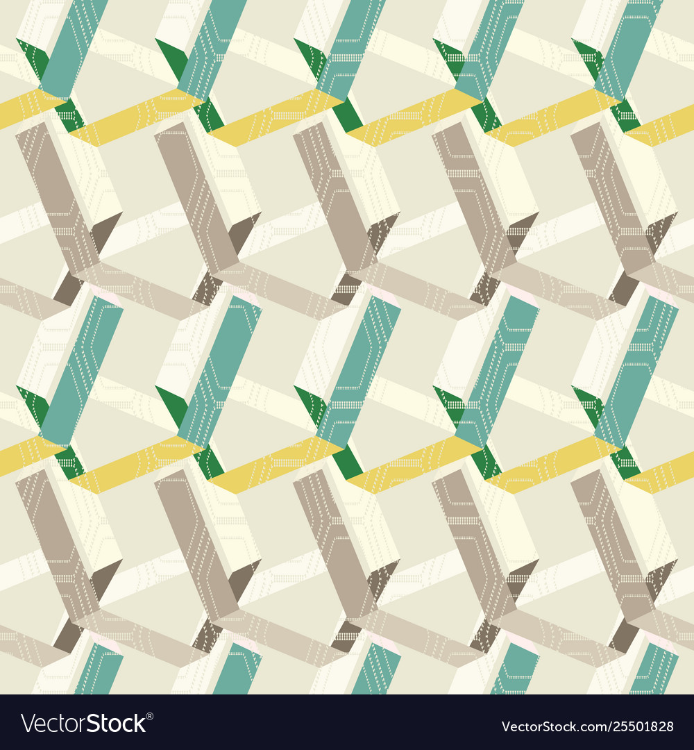 Geometric seamless repeat pattern Royalty Free Vector Image