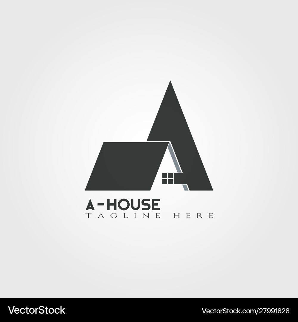 House icon template with a letter home creative Vector Image