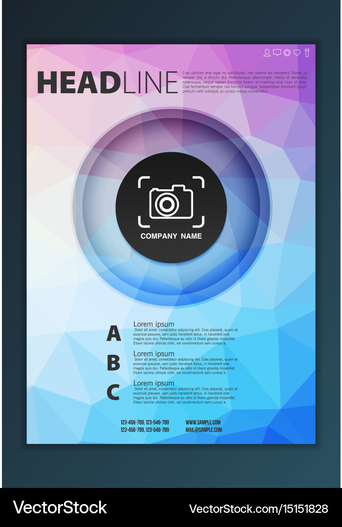 Modern abstract brochure report or flyer design Vector Image