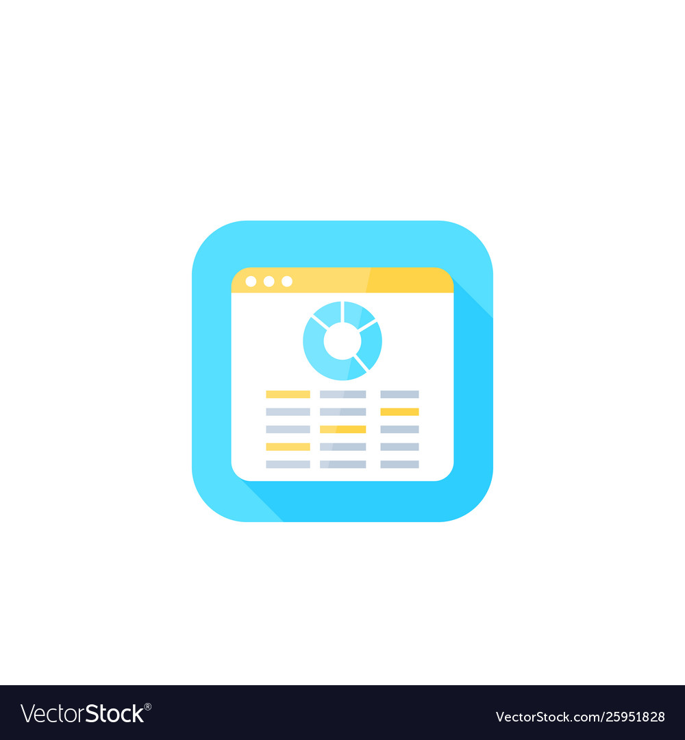 Spreadsheet icon Royalty Free Vector Image - VectorStock