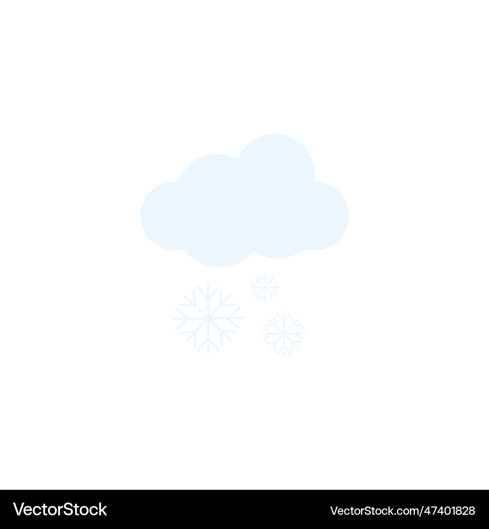 Weather snowfall icon snow rain sky overcast Vector Image