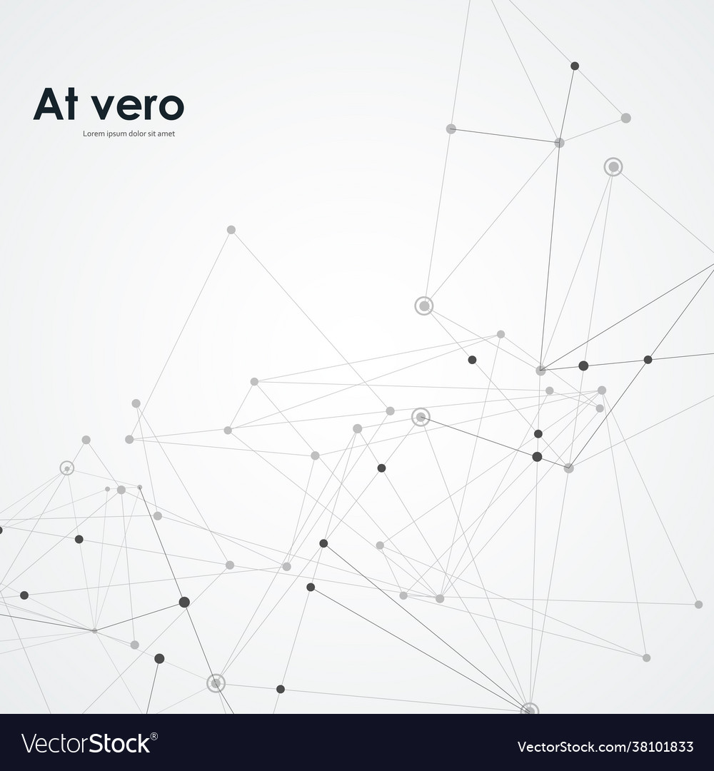 Abstract Connect Dot Line For Concept Design Vector Image