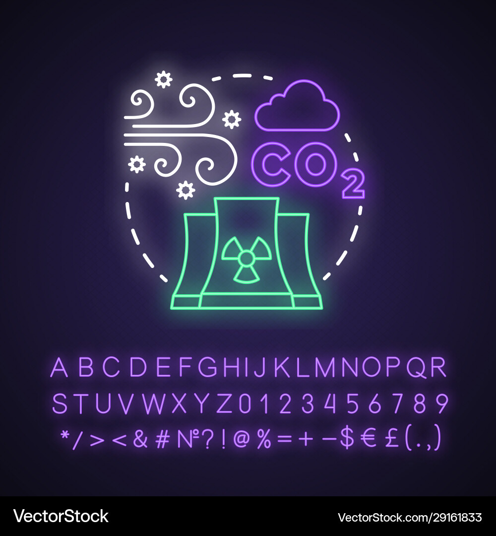Air pollution neon light concept icon atmosphere Vector Image