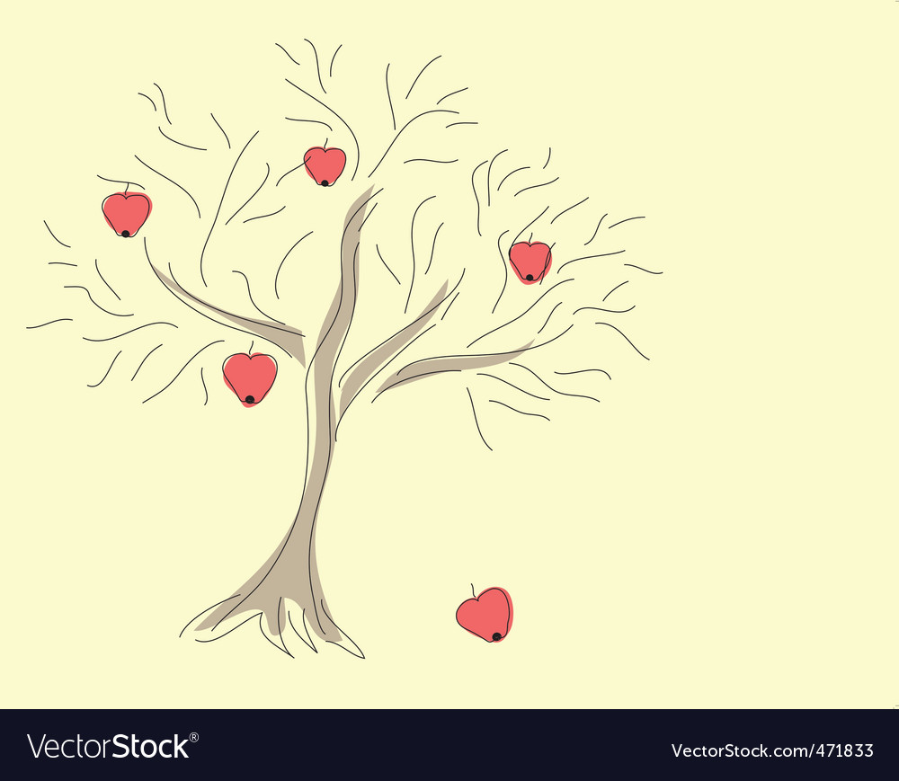 Apple tree Royalty Free Vector Image - VectorStock