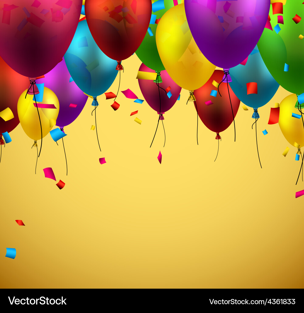 Celebrate background with balloons Royalty Free Vector Image