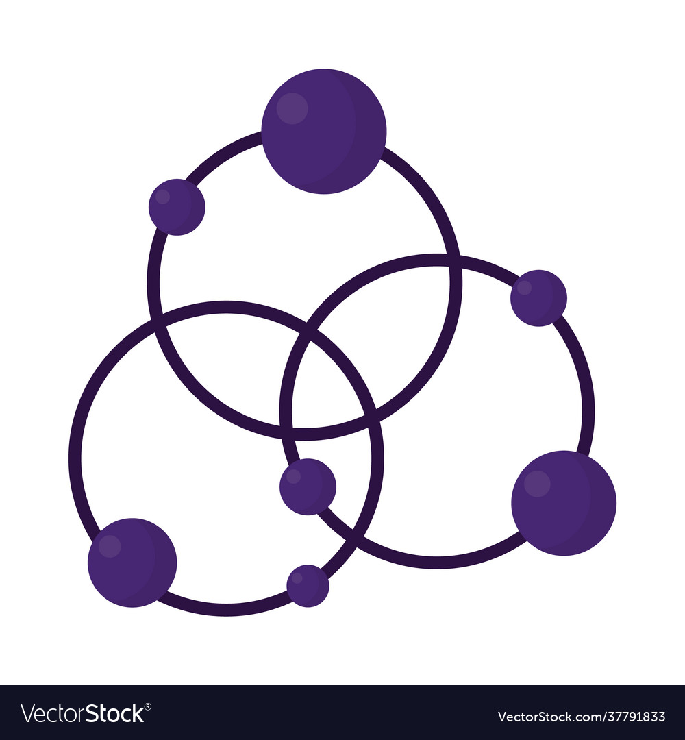 Circular molecules design Royalty Free Vector Image