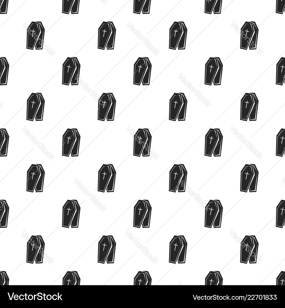 Coffin pattern seamless Royalty Free Vector Image