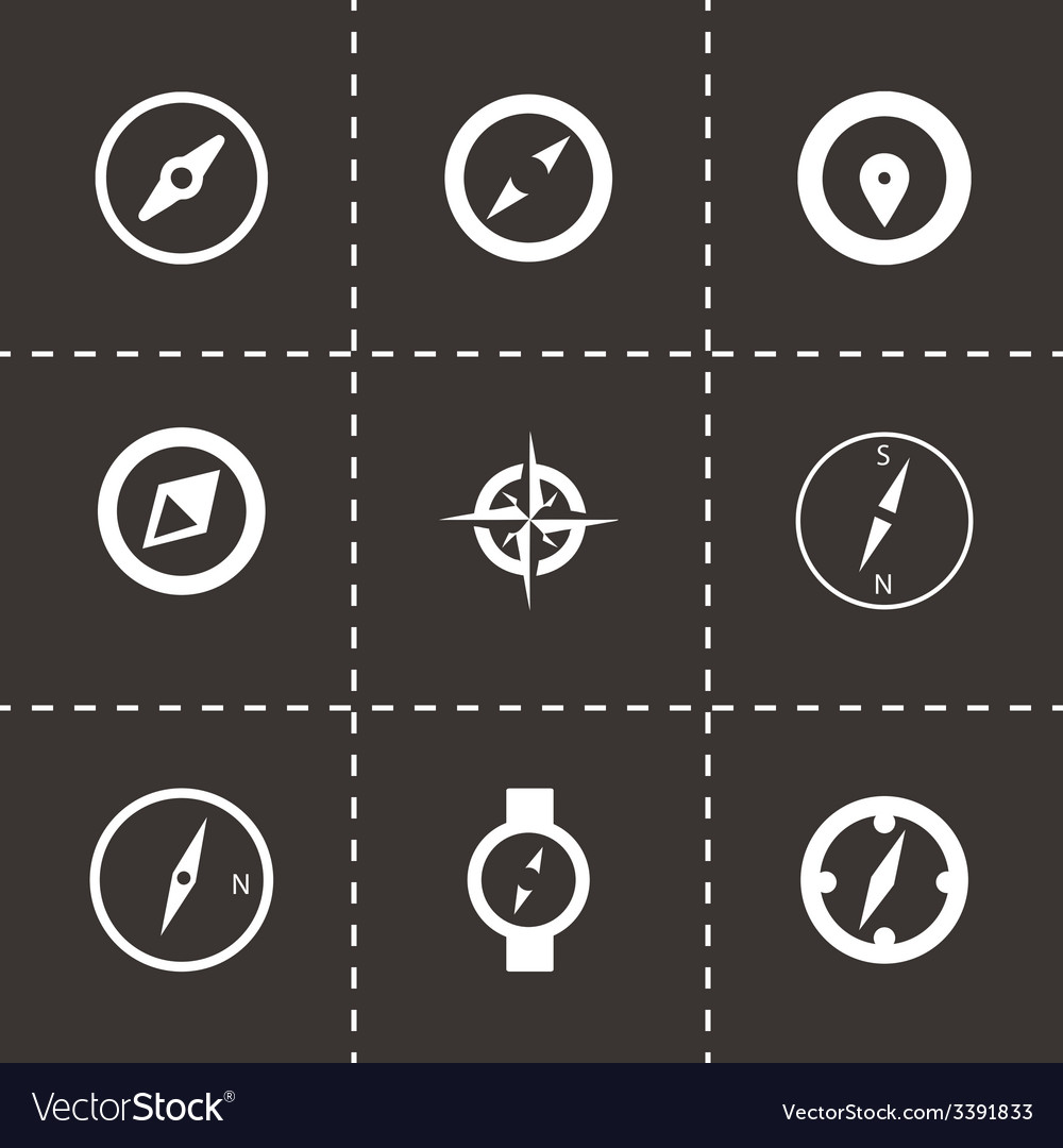 Compass icons set Royalty Free Vector Image - VectorStock