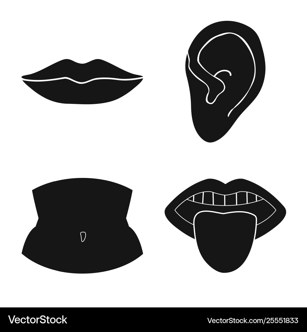 Design body and part symbol collection Royalty Free Vector