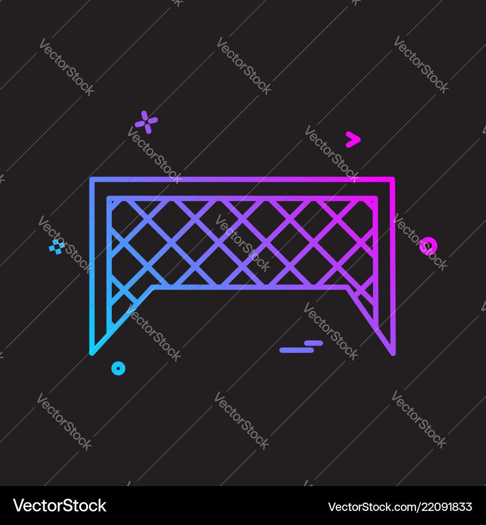 Football net icon design Royalty Free Vector Image