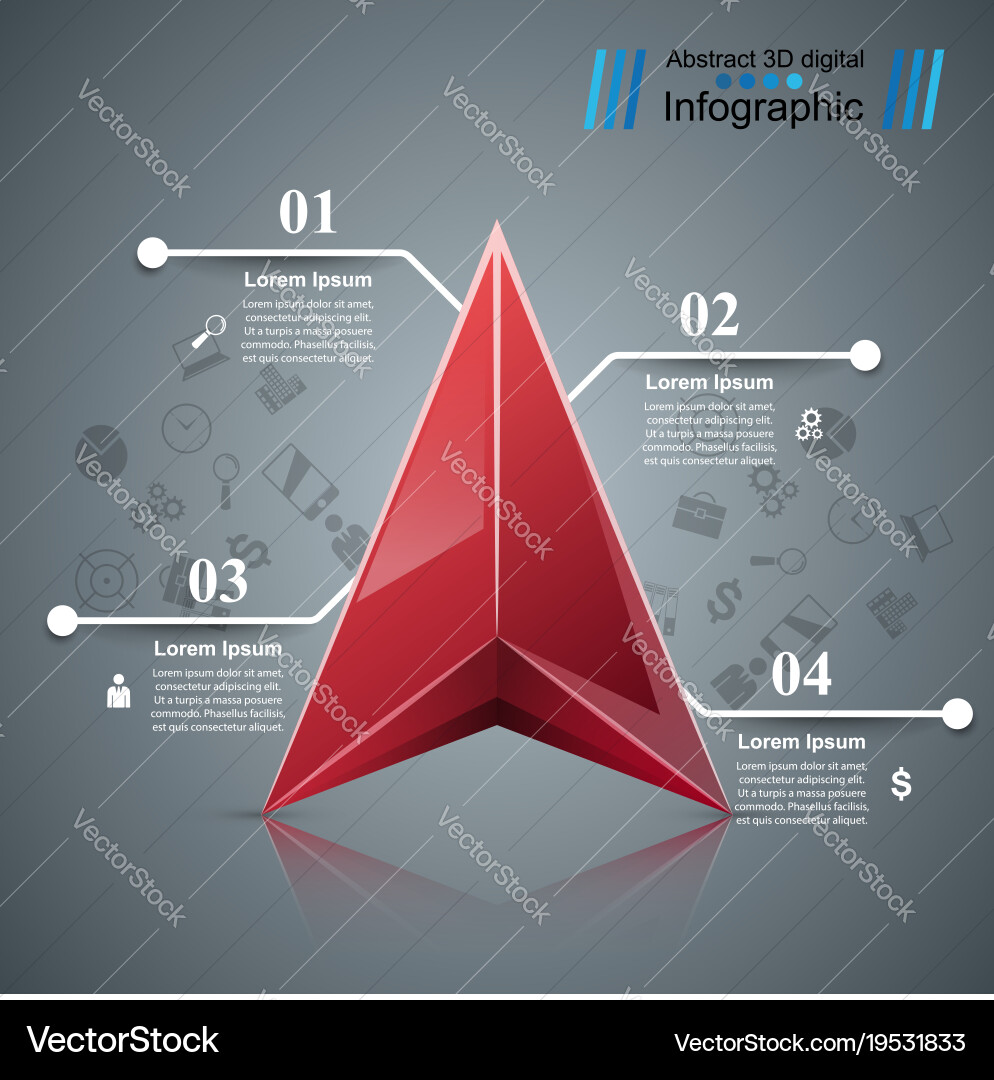 Infographic icons arrows icon Royalty Free Vector Image