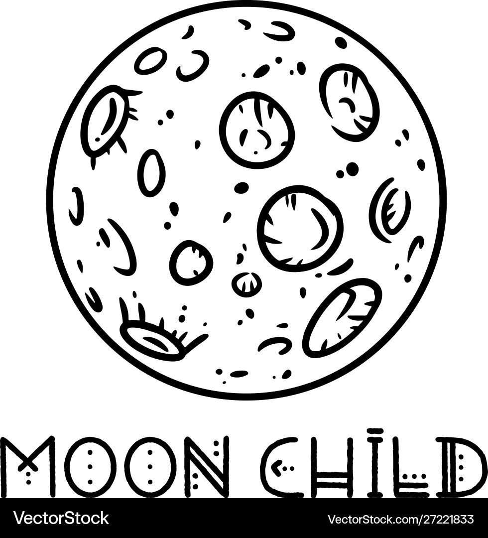 Moon child tribal label ethnic boho style Vector Image