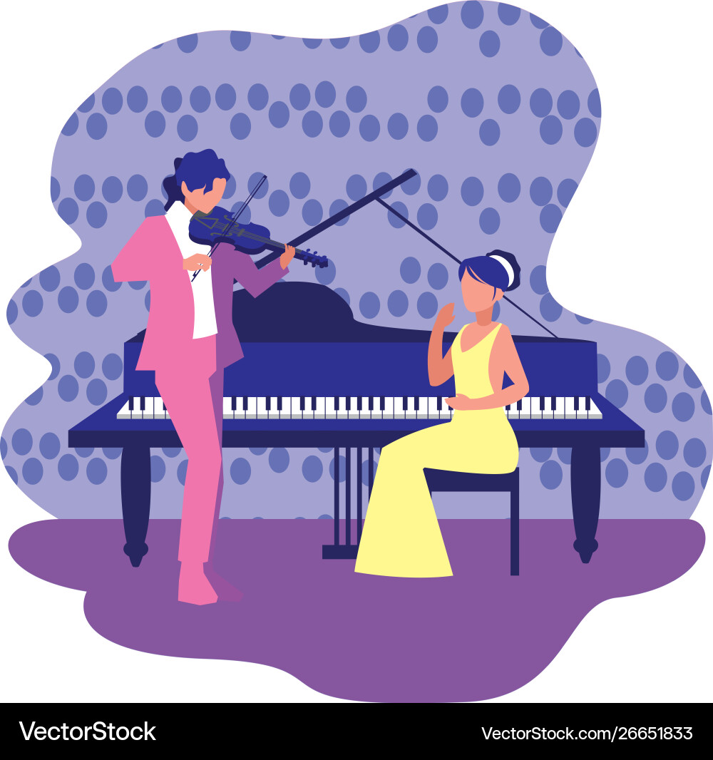 People musicians concert event design Royalty Free Vector