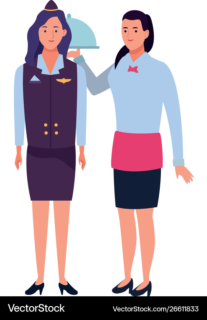 Professionals workers couple smiling cartoons Vector Image