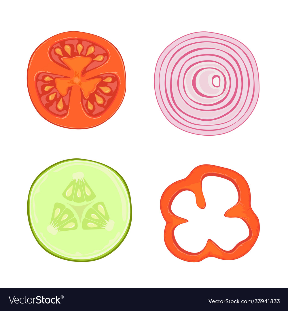 Set vegetables Royalty Free Vector Image - VectorStock
