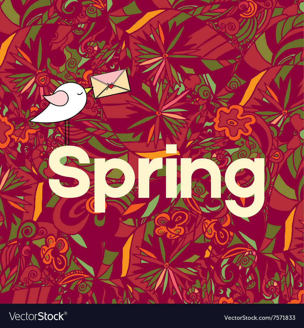 Spring hand lettering Royalty Free Vector Image Spring hand lettering Royalty Free Vector Image