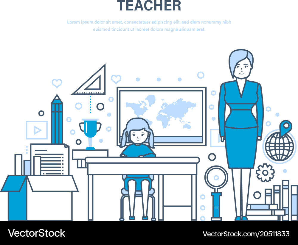 Teacher concept corporate training education Vector Image