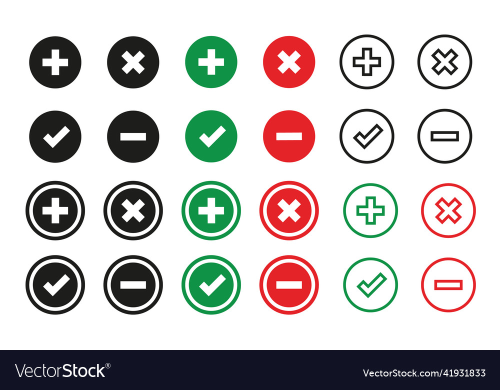 Validation icons isolated on white background Vector Image