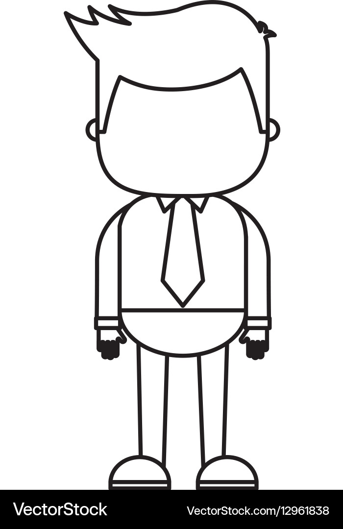 Businessman funny character icon Royalty Free Vector Image